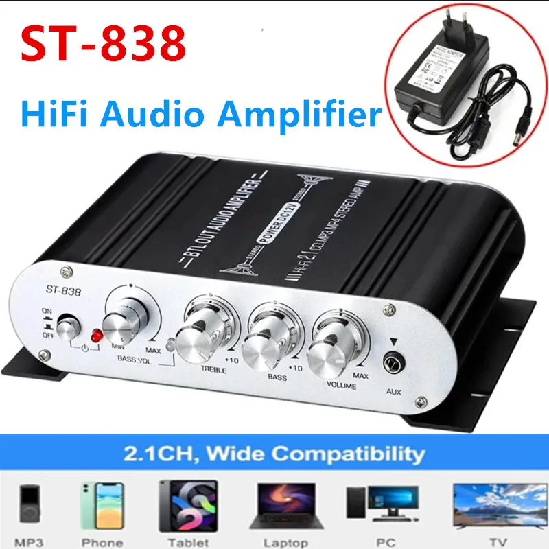 ST-838-HiFi-2-1-Channel-Audio-Amplifier-Stereo-Bass-Sound-AMP-RMS-20Wx2 ...