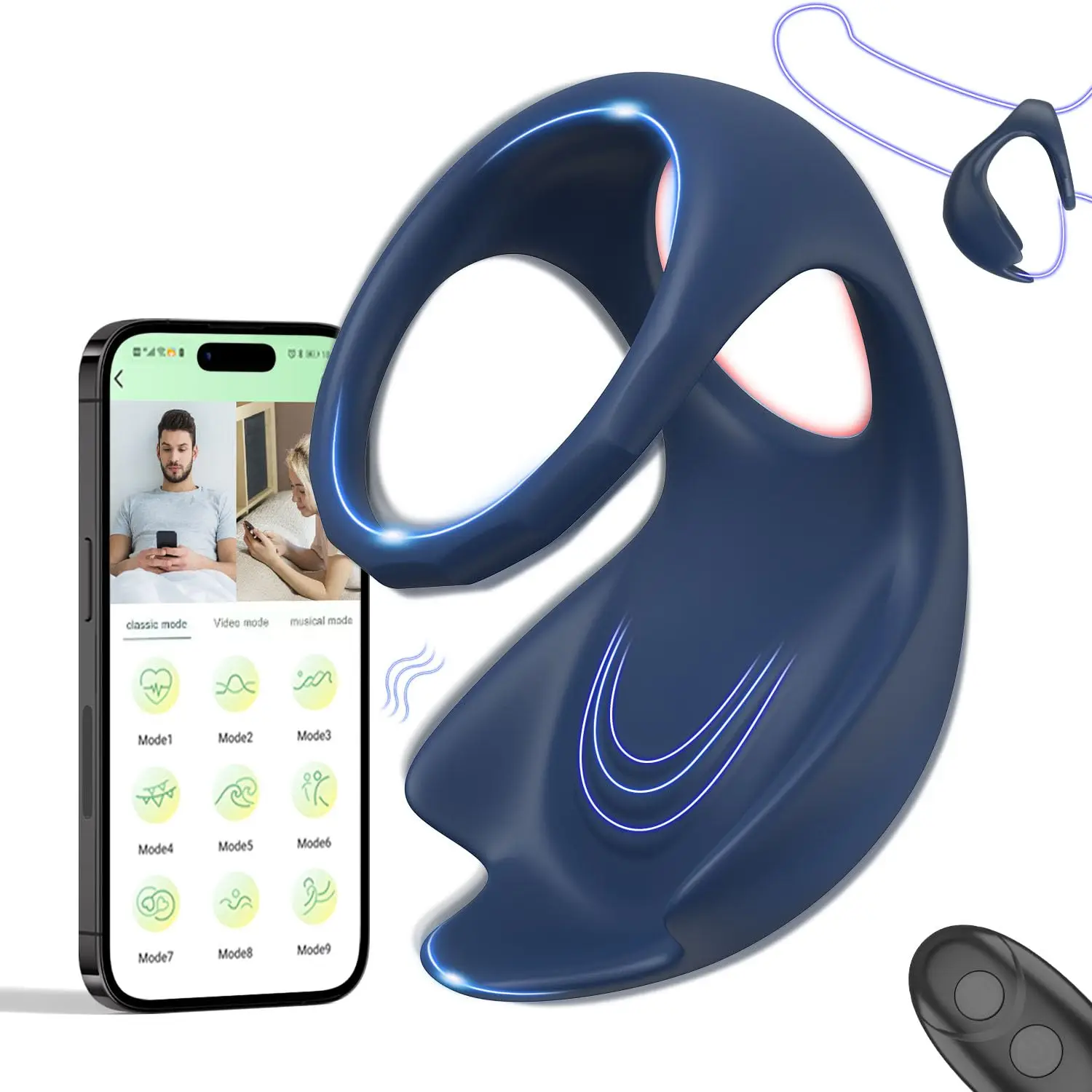 Vibrating-Cock-Ring-Silicone-Stretchy-Stronger-Erection-Penis-Ring-Sex-Toy-for-Men-10-Vibration ...