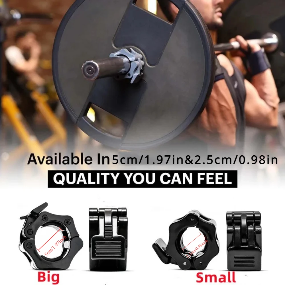 25/50mm Spinlock Barbell Collars Quick Release Barbell Clamps Weight ...