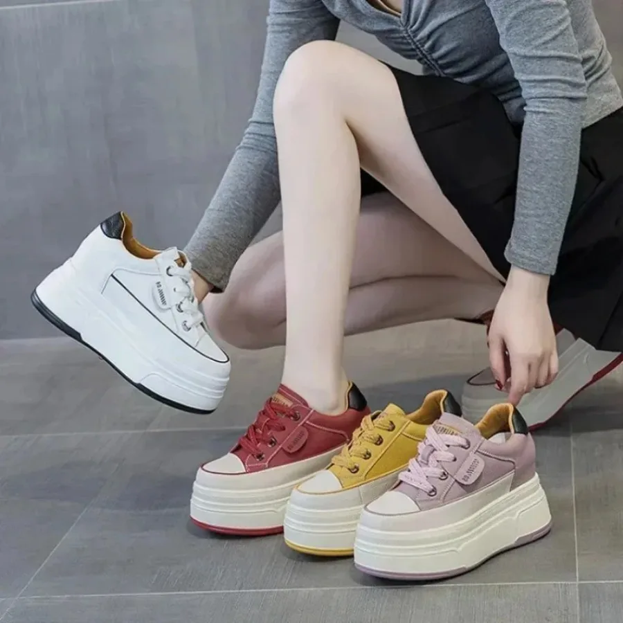 Krasovki-Zapatillas-de-cuero-genuino-de-ante-de-vaca-para-mujer-zapatos-de-plataforma-informales ...