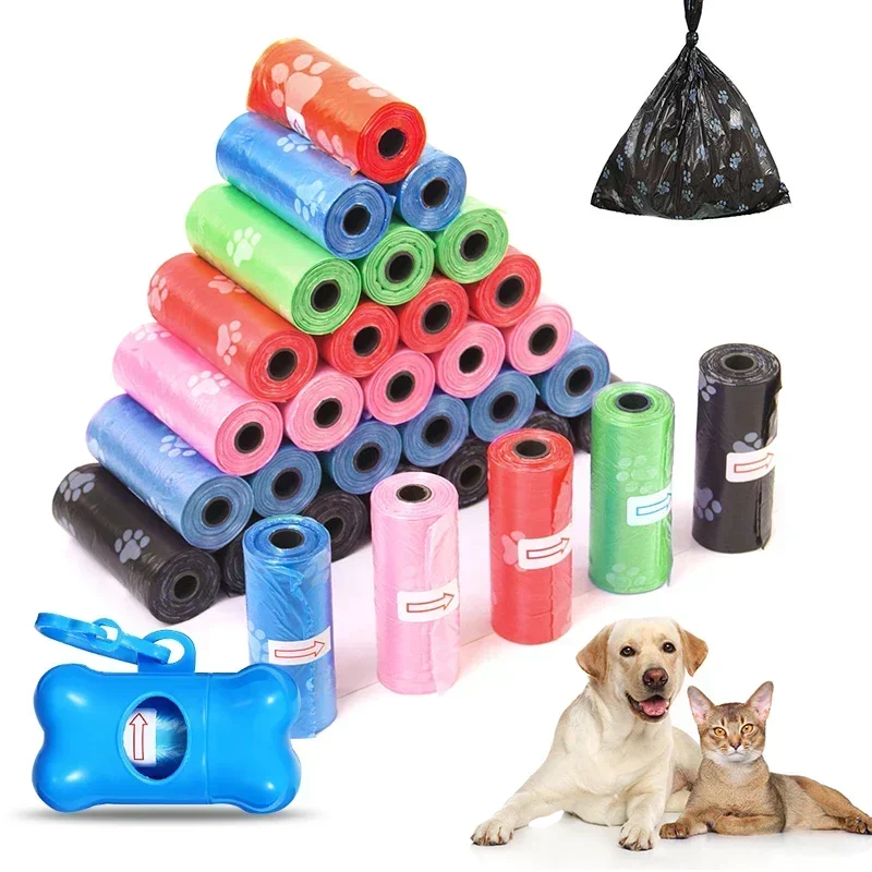 5-10Roll-Pet-Dog-Poop-Bags-Disposable-Cat-Waste-Litter-Bag-with ...