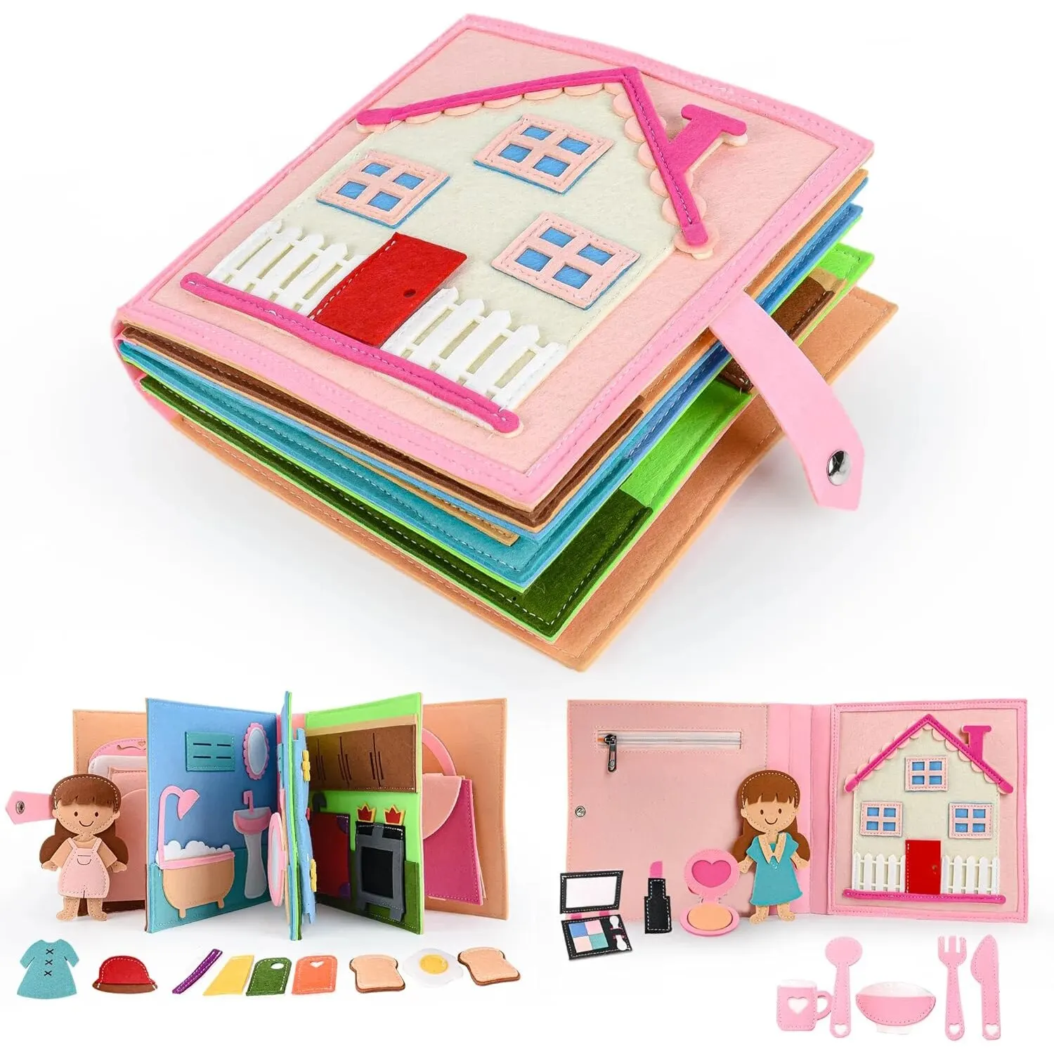 Montessori-Busy-Book-Felt-Quiet-Book-For-1-6-Years-Early-Learning-Life ...