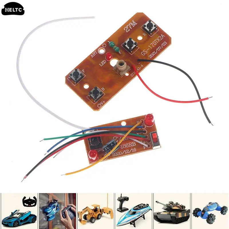 1-Set-2-4G-4CH-RC-Remote-Control-27MHz-Circuit-PCB-Transmitter-Receiver ...