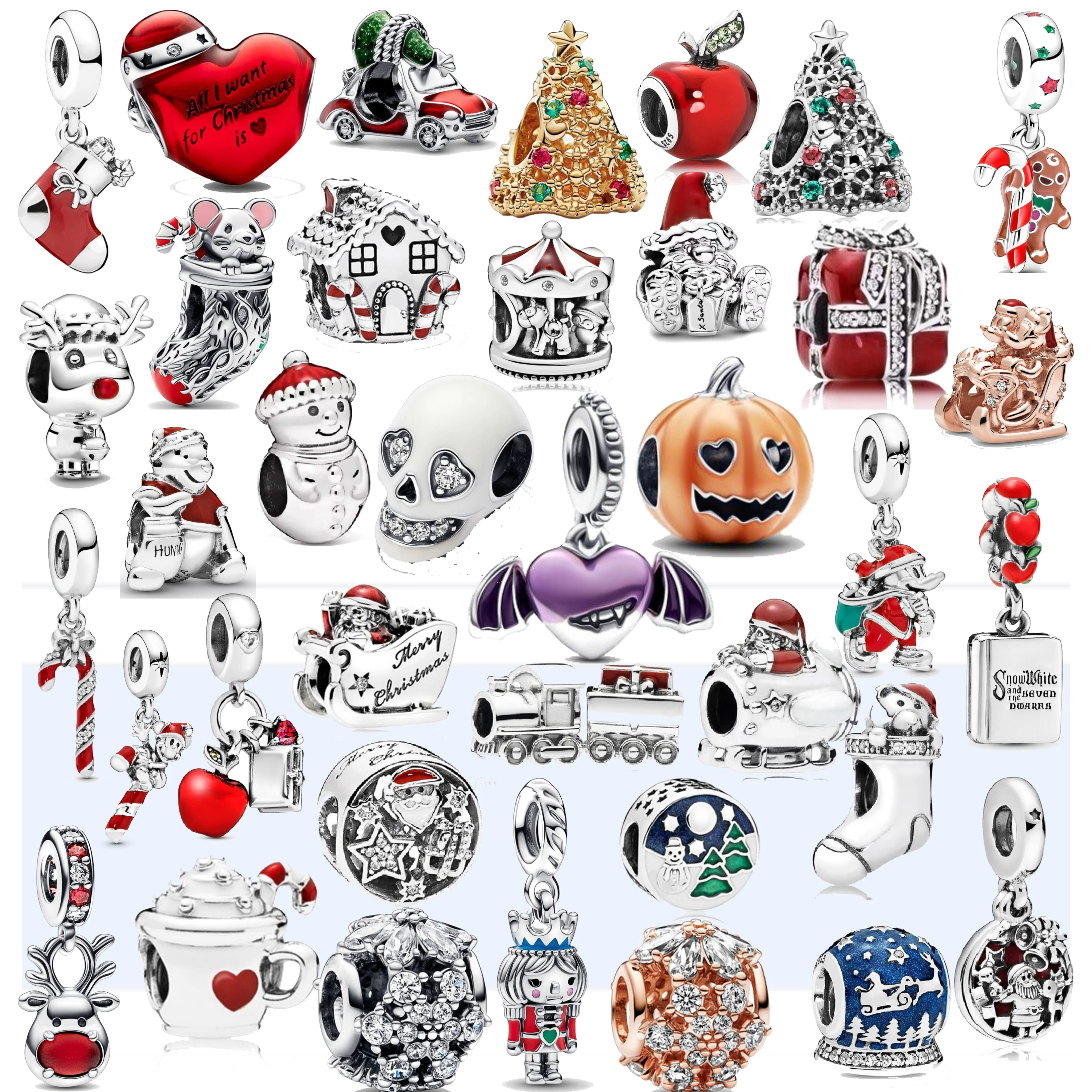 925-Silver-Jewelry-Glow-in-the-dark-Sparkling-Skull-Spooky-Pumpkin ...