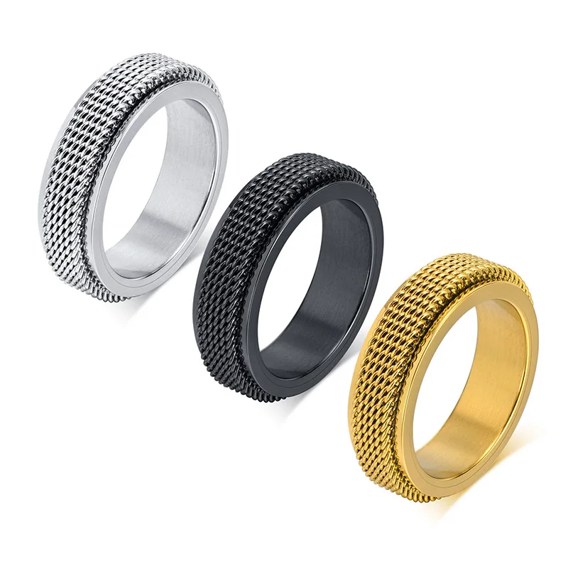 Punk-Rock-Stainless-Steel-Nets-Rotatable-Round-Finger-Rings-for-Men ...