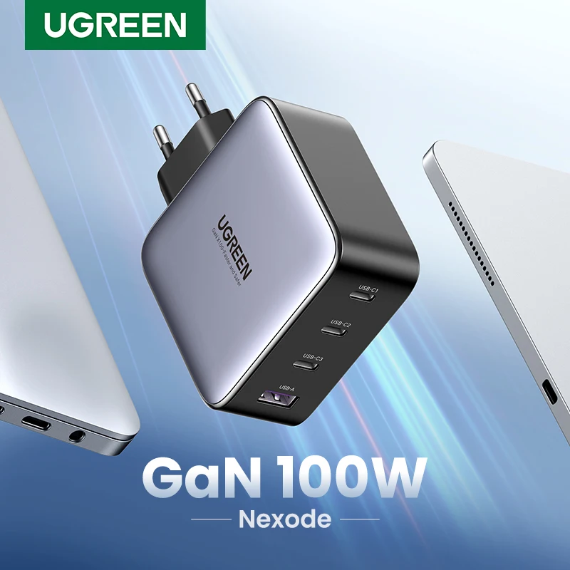 Ugreen gan 100w carregador usb para macbook tablet carregamento rápido para iphone xiaomi usb ...