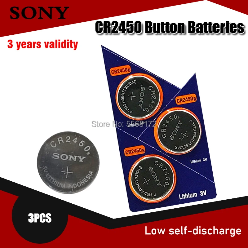 3PCS 100% Original Sony CR2450 CR 2450 3V 550mah Lithium Batteries For ...
