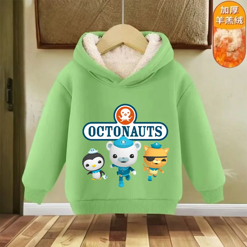 The Octonauts Hoodie Children Clothing Cartoon Thickened Warm Tops Boy ...