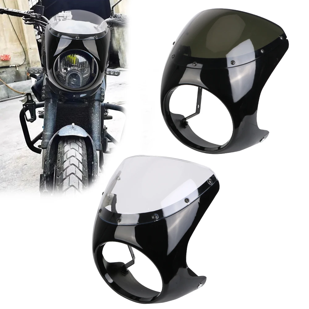 Carenado de faro delantero de motocicleta, accesorio para Cafe Racer ...