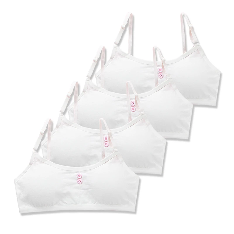 5pc/lot Young Girl Training Bra Underwear Wireless Comfortable Children ...