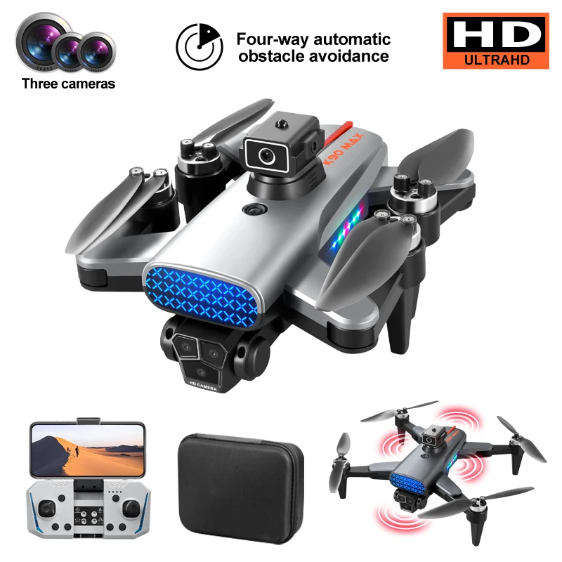New-K90MAX-UAV-professional-4K-Wifi-Obstacle-avoidance-HD-three-camera ...