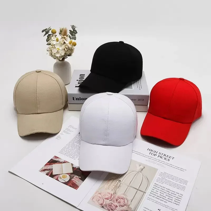 Classic Solid Color Adult Baseball Cap Unisex Plain Duckbill Hat ...