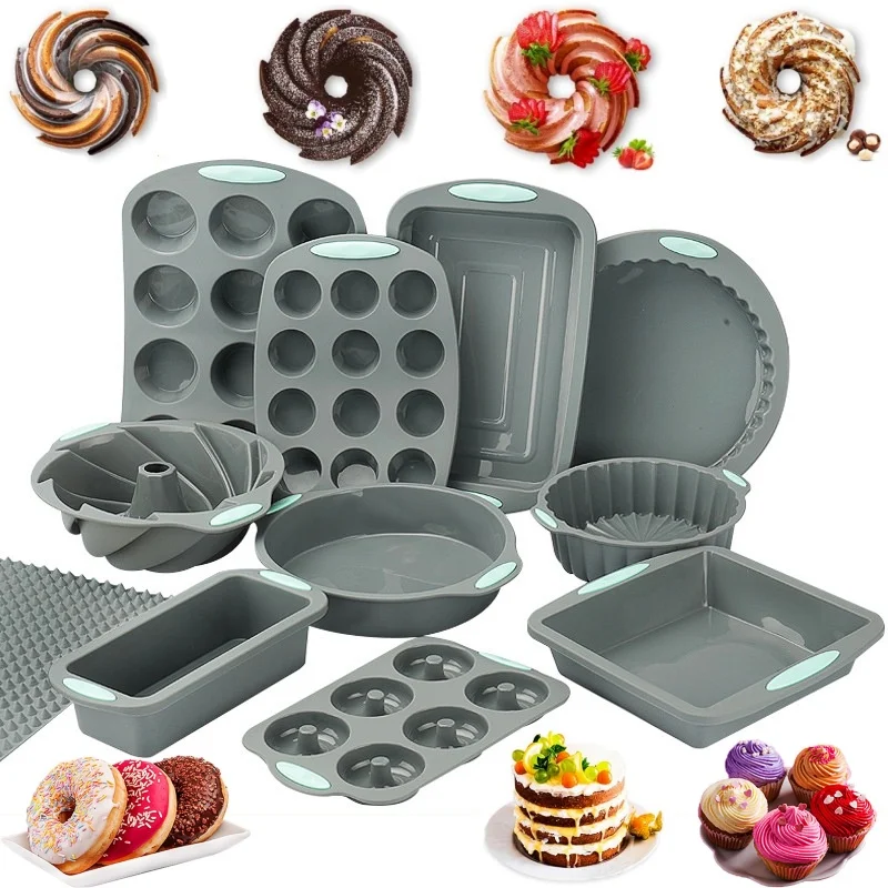 Bread-Muffin-Mold-Silicone-Bakeware-Set-Kitchen-Non-Stick-Oven-Baking ...