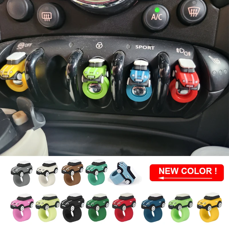 Silicone-Car-Model-Button-Cover-Ornaments-Start-Stop-Button-Stickers ...