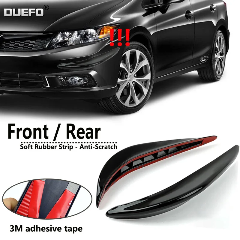 2pcs-Car-Styling-Universal-Rubber-Car-Bumper-Corner-Protector-Stickers ...