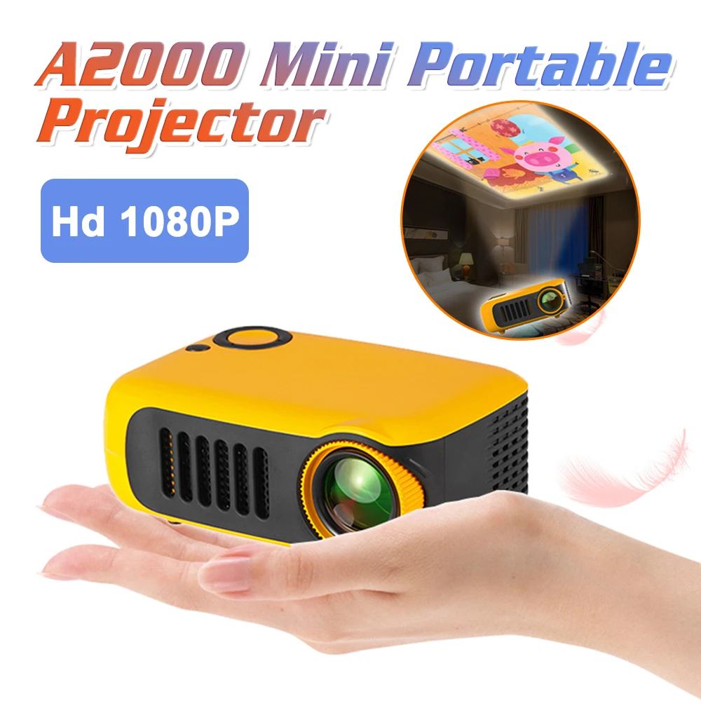 A2000 Mini Projector 320x240 Pixels 800 Lumens Portable LED Home ...