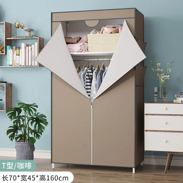 Foldable Wardrobe Household Dustproof Wardrobe Multi-layer Simple ...