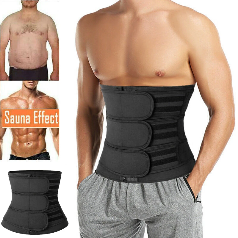 Men-Waist-Trainer-Slimming-Body-Shaper-Fitness-Belt-Weight-Loss-Fat ...
