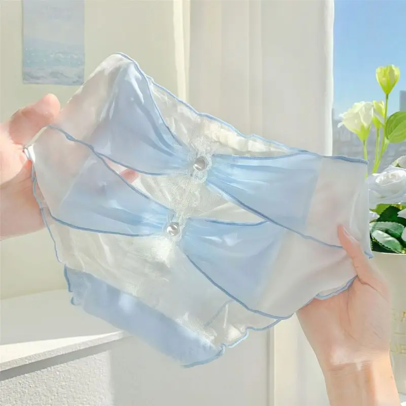 Women-Ribbon-Bow-Mesh-Sexy-Lace-Transparent-Underwear-Cute-Lovely ...