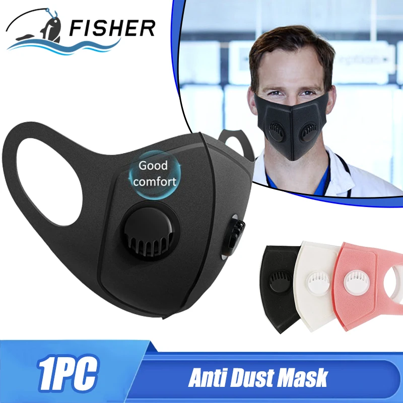 Sport-Facemask-With-Filters-Exhaust-Valves-Nose-Clip-Half-Face-Masks ...