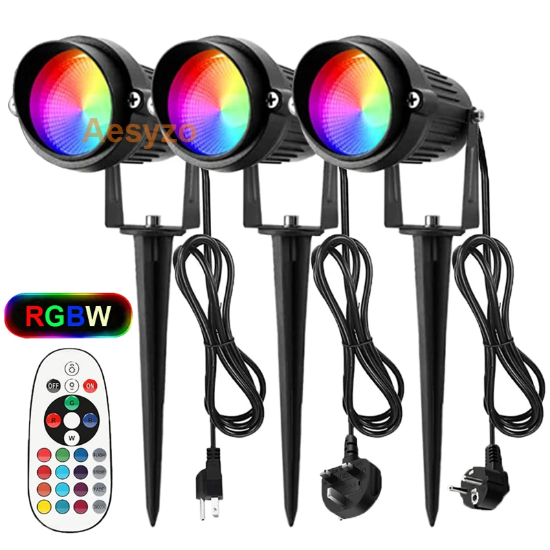 RGBW-Lawn-Lamp-Color-Changing-LED-Landscape-Lighting-Waterproof-Yard ...