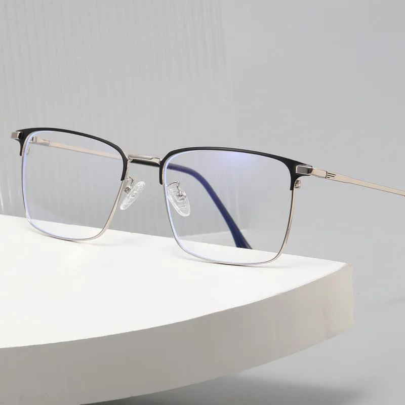 Oversized-Wide-Big-Face-Glasses-Titanium-Large-Frame-Business-Anti-Blue ...