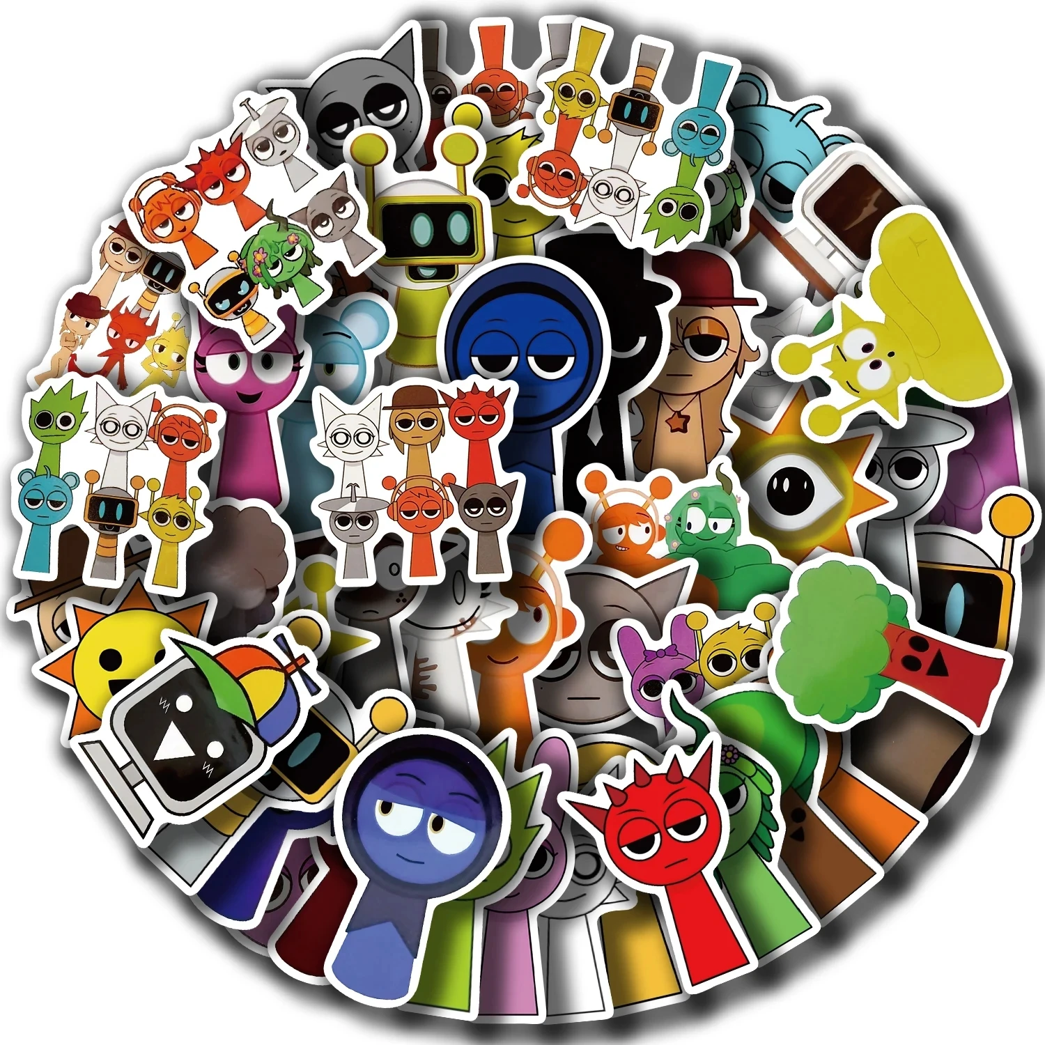 50Pcs Game Incredibox Sprunki Stickers Music Sprunki DIY Stickers ...
