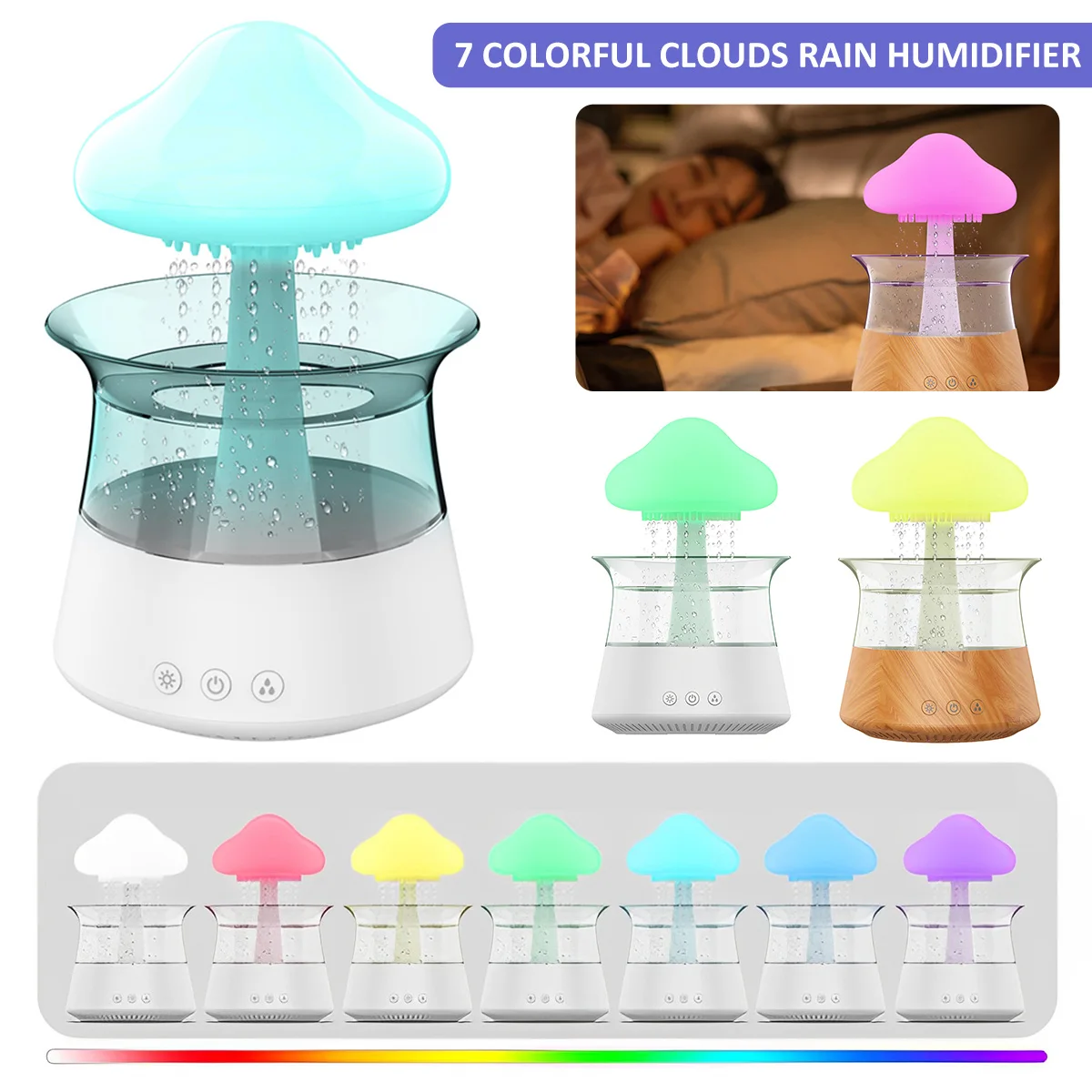 Rain-Cloud-Humidifier-300ml-Essential-Oil-Diffuser-with-7-Color ...