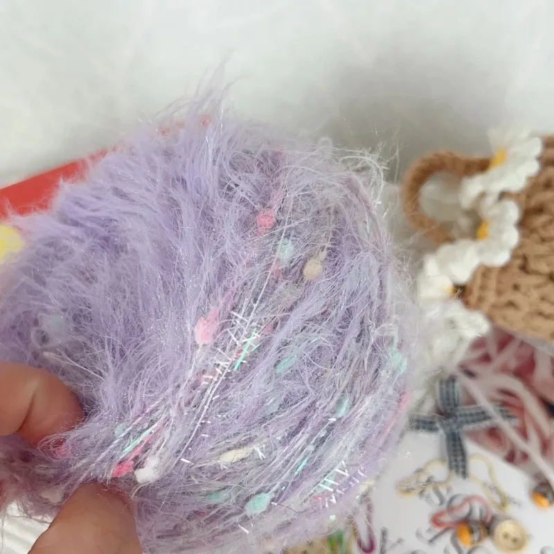 Hand-Mixed-Yarn-80g-Purple-Lavender-Mohair-Yarn-Knitting-Crochet-Pretty ...