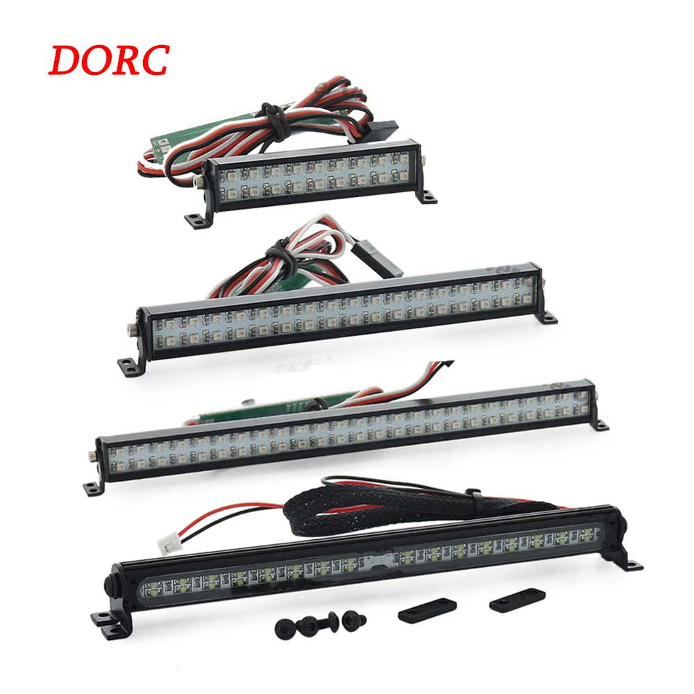 RC-Roof-LED-Light-Bar-White-Coloured-Lights-Adjustable-Mode-for-1-10-RC ...