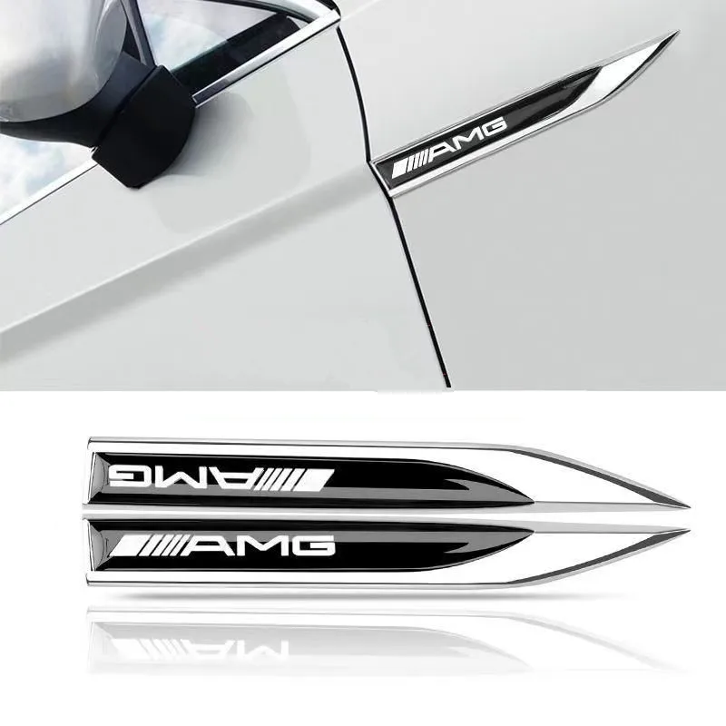 2pcs-3D-Metal-Car-Fender-Side-Wing-Emblem-Badge-Sticker-For-Mercedes ...