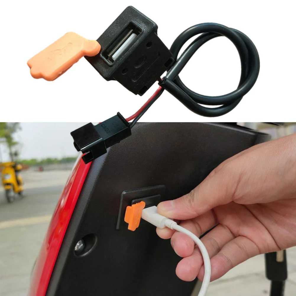 5V-Electric-Scooter-USB-Cable-Plug-E-bike-USB-Port-For-Cellphone ...