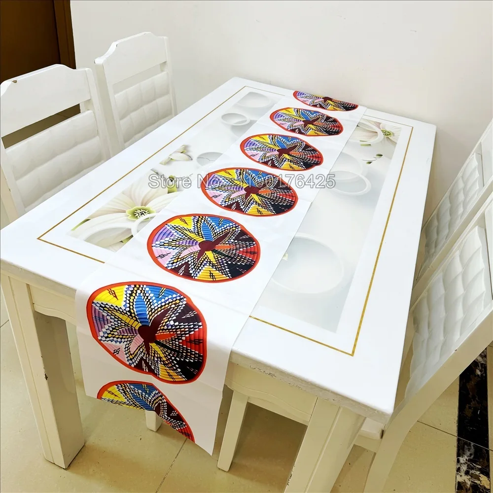Round-Plates-Bohomian-Traditional-Art-Eritrean-Ethiopian-Table-Runner ...