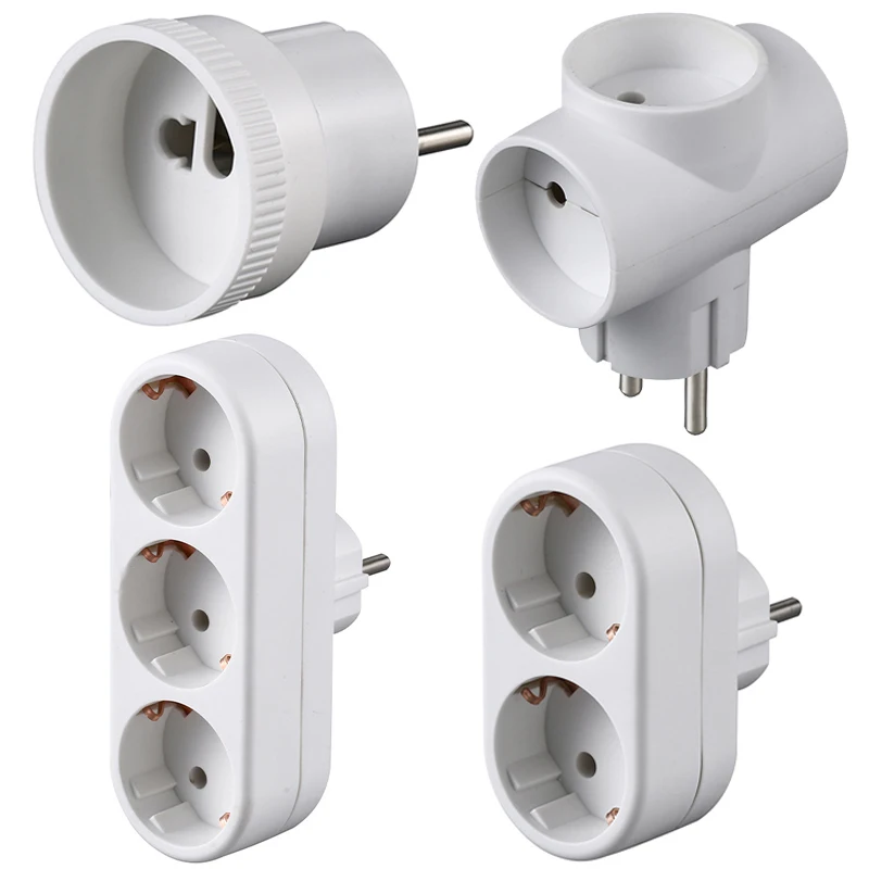 White European 2way 3way EU Wall Extension Power Socket Germany Korea ...