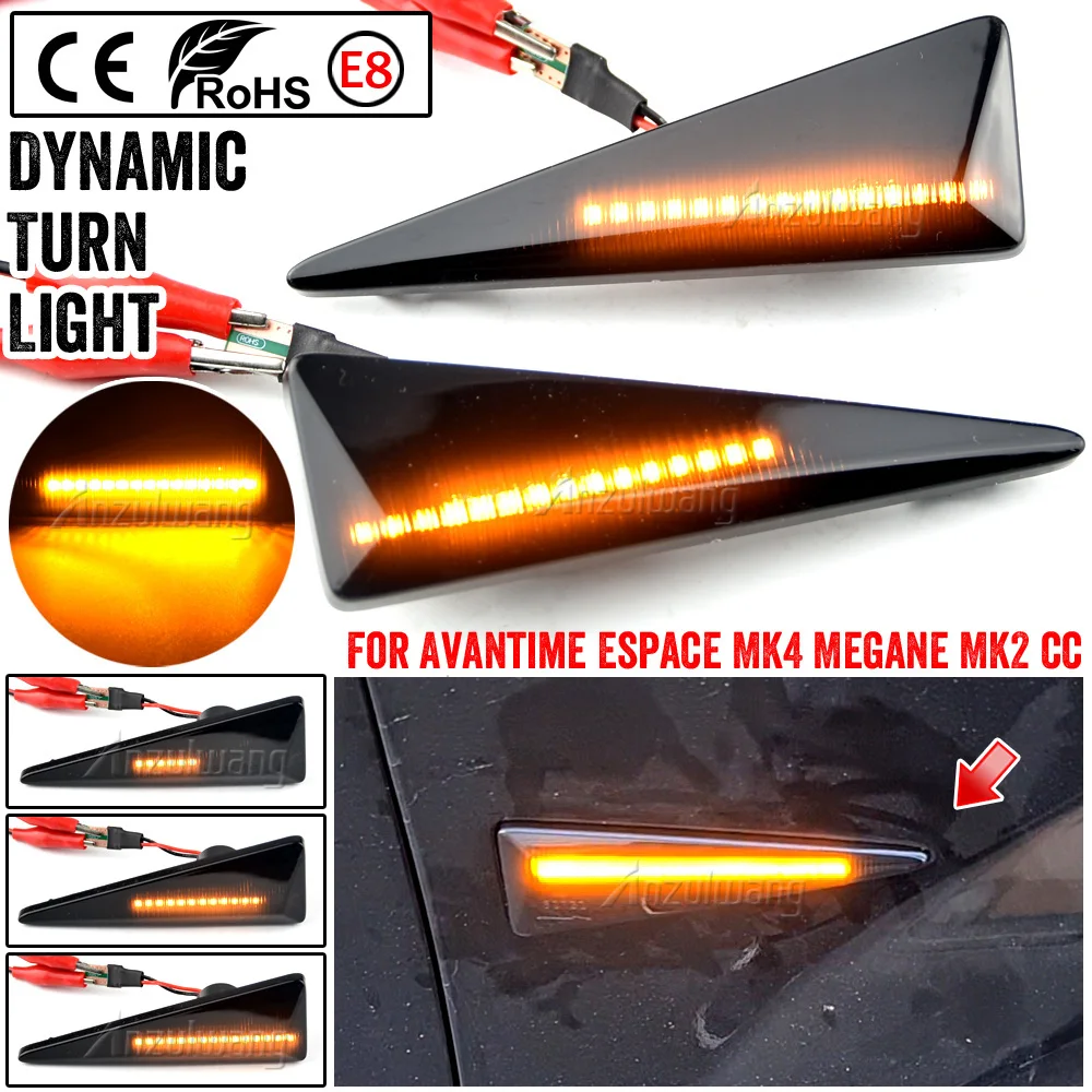 Dynamic-LED-Flashing-Turn-Signal-Side-Marker-Lamp-Car-Light-For-Renault ...