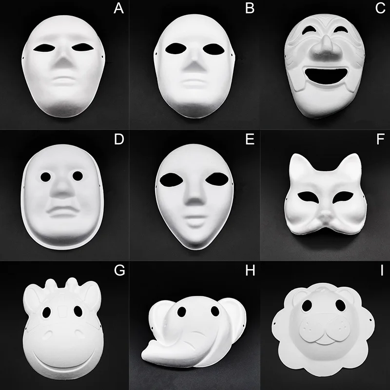 1pc-Paintable-Full-Face-White-Masks-Halloween-DIY-Blank-Painting-Mask ...