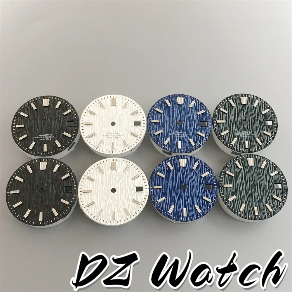 DZ 29mm Watch Dial Black Blue White Dark Green With Birch Texture ...