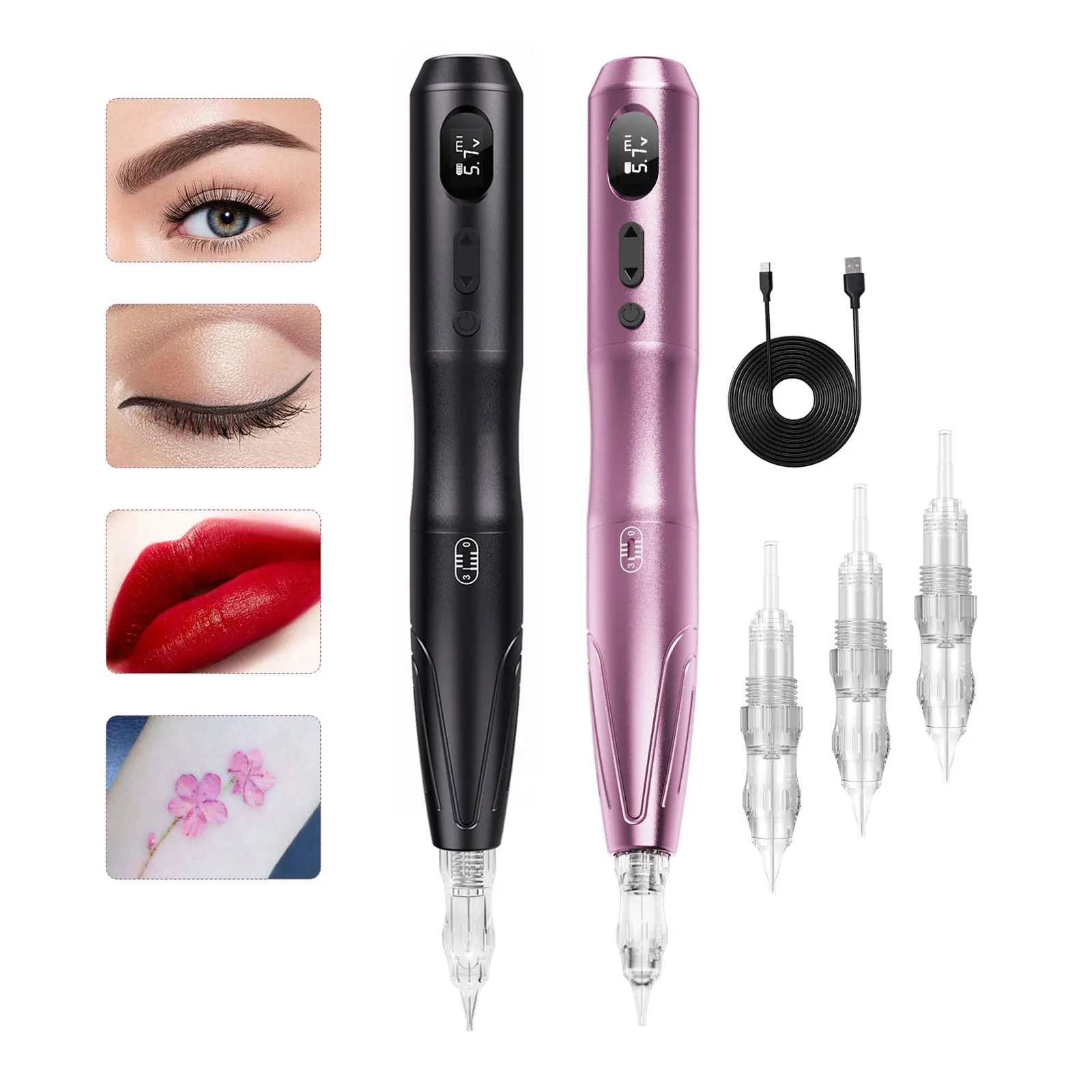 Wireless PMU Machine Permanent Makeup for Eyebrows Miroblading Eyeliner ...