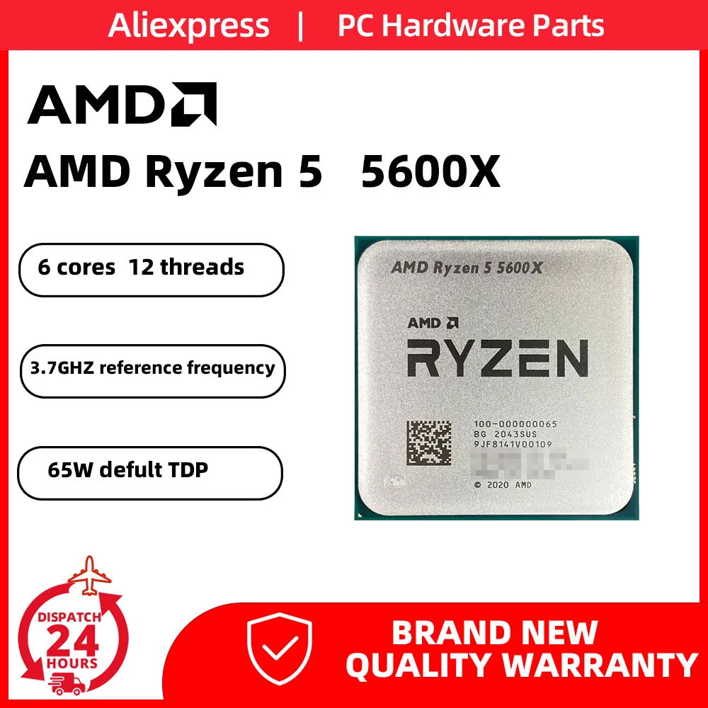 Novo-AMD-Ryzen-5-5600X-CPU-6Core-12-hread-AM4-Processador-7NM-65W-L3 ...