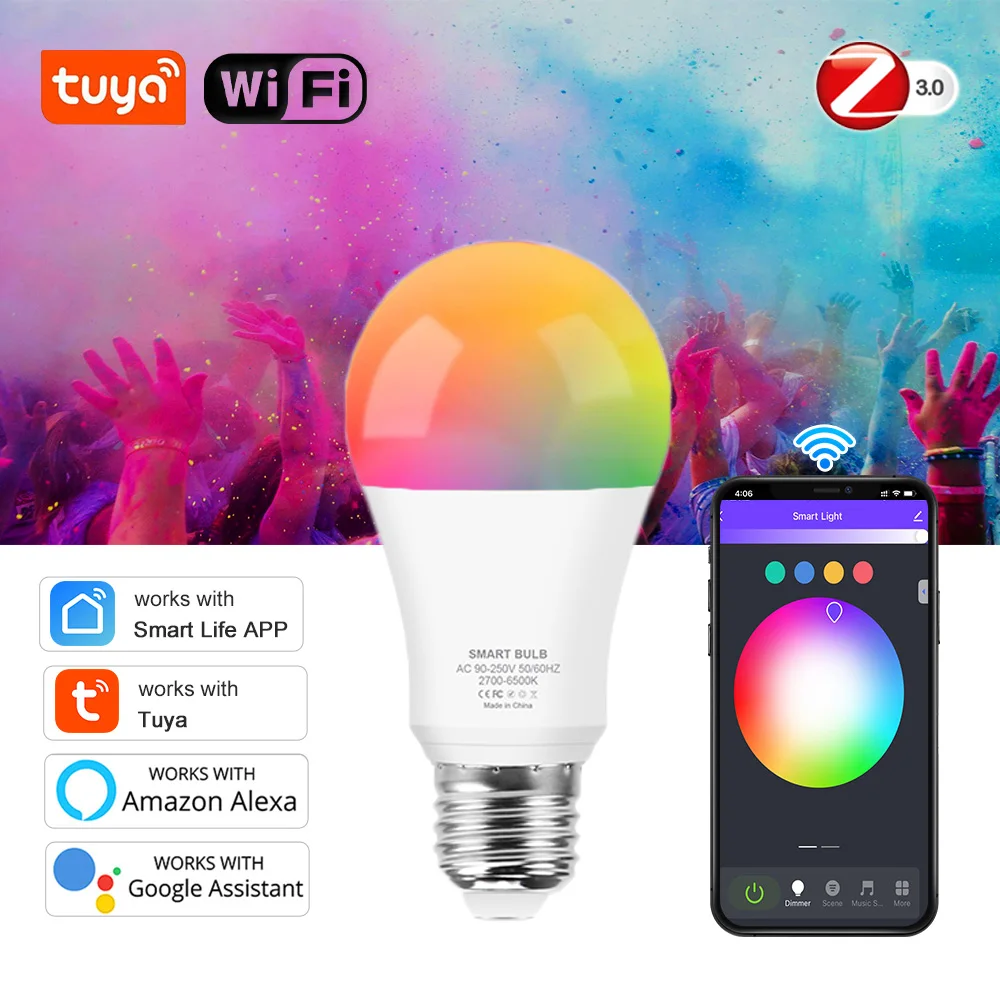 Tuya-Wifi-Smart-Light-Bulb-RGB-E27-Zigbee-Led-Bulb-Smart-Home-Tuya ...