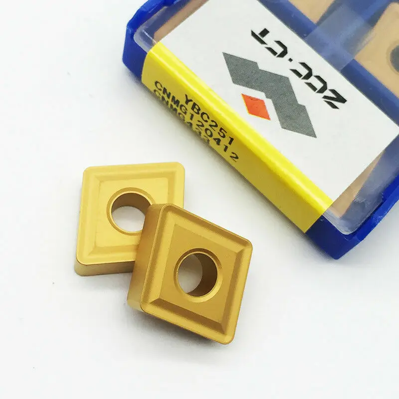 10pcs ZCC.CT CNMG120404 YBC251 CNMG120408 YBC251 CNMG120404 CNMG120408 Carbide Inserts Turning ...