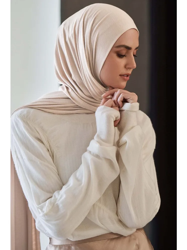 New-Muslim-Women-Jersey-Hijab-Solid-Color-Head-Wrap-Malaysia-Fashion ...
