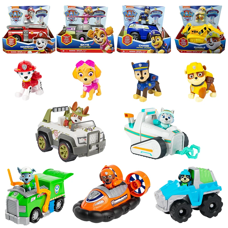 Paw-Patrol-Rescue-Dog-Toy-Car-com-Caixa-para-Crian-as-Everest-T-Rex ...