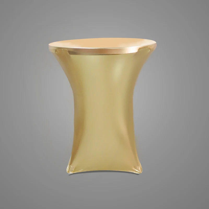 36"*42" Metallic Gold Spandex Cocktail Table Cloth 10 Pcs Free Shipping ...