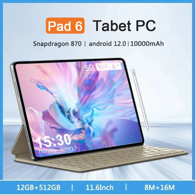 Newest-Original-Global-Tablet-Pad-6-Pro-Tablet-Android-12-Snapdragon ...