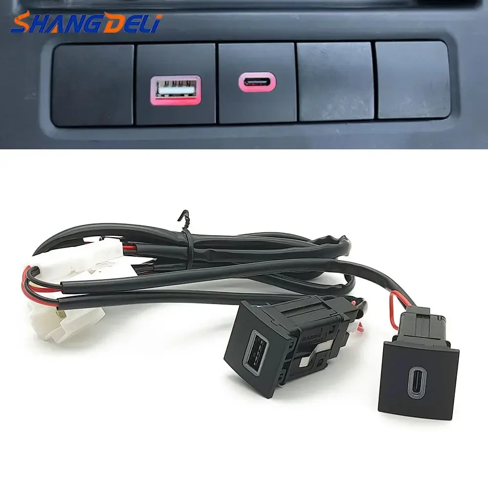 USB-Ladebuchse-Schnellladeadapter-PD-Typ-C-und-QC3-0-Steckdosenschalter ...