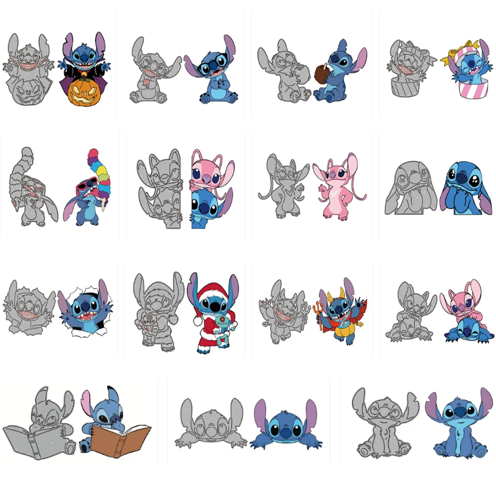 Serise-Mini-Disney-Lilo-Stitch-Cutting-Dies-Diecut-for-DIY-Scrapbooking ...