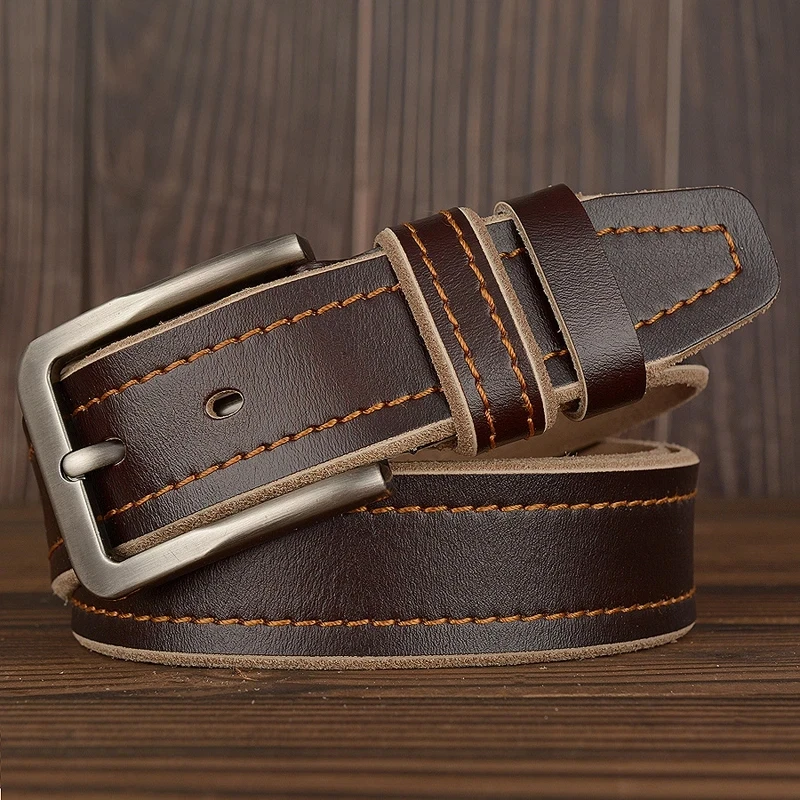 Fashion-Men-Belts-Genuine-Leather-Luxury-Designer-Brown-Vintage-Waist ...