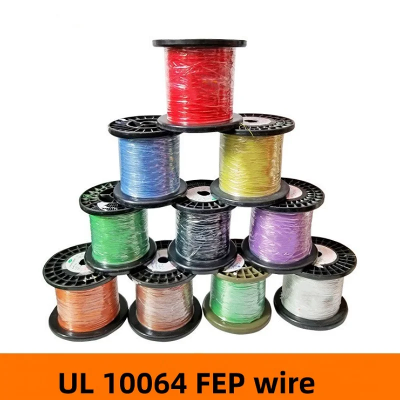 100/500/1000M UL10064 FEP Wire 40/36/34/32/30/28/26AWG PEP Plastic Solder High Conductivity ...