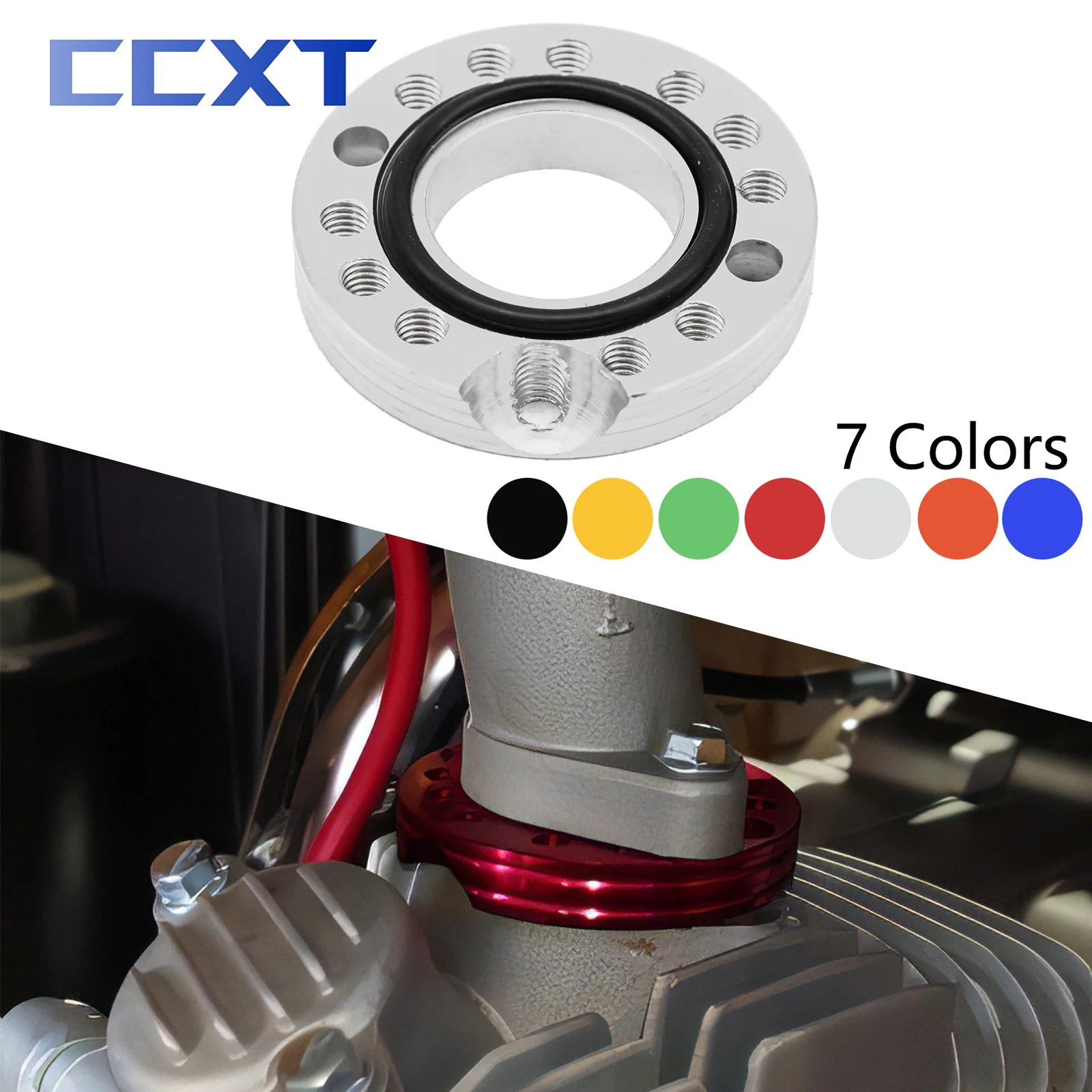 Motorcycle-ATV-CNC-28mm-Carb-Carburetor-Flange-Spinner-Plate-Adaptor ...